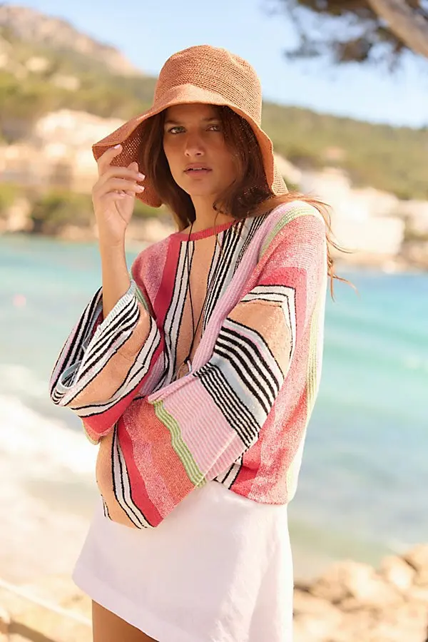 Free People Sunny Day Beach Hat - Orange