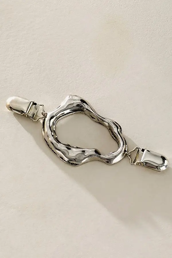 Free People Organic Shape Cinch Pin - Silver