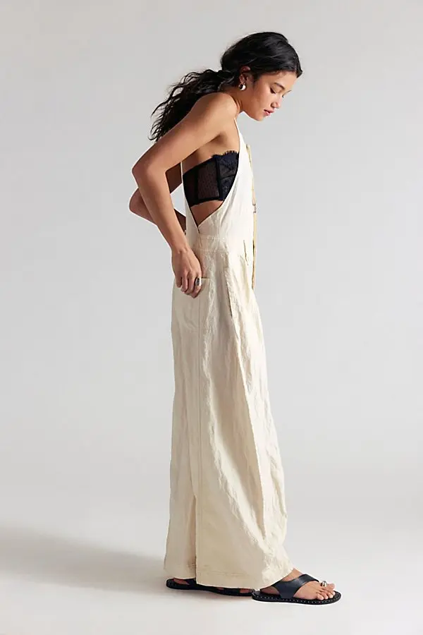 Free People Sylvia Barrel One-piece Jumpsuit - Tea