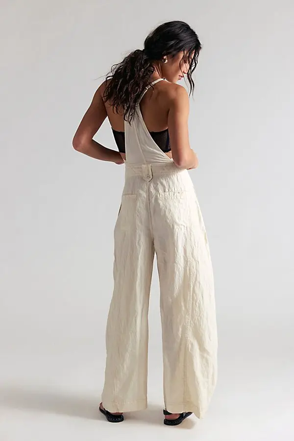 Free People Sylvia Barrel One-piece Jumpsuit - Tea