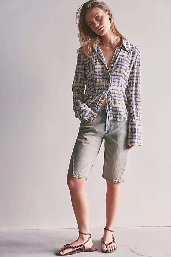 We The Free Nathalia Button Down Top