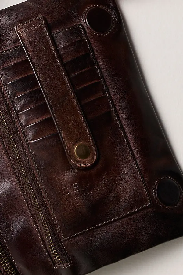 Bed Stu Cadence Convertible Leather Wallet/clutch/crossbody - Teak Rustic