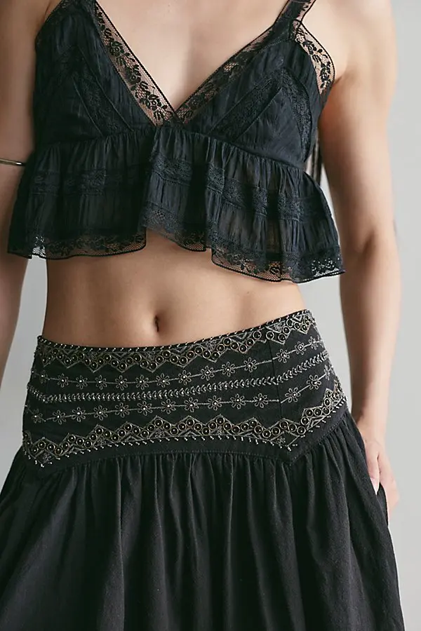Free People Silver Lining Maxi Skirt