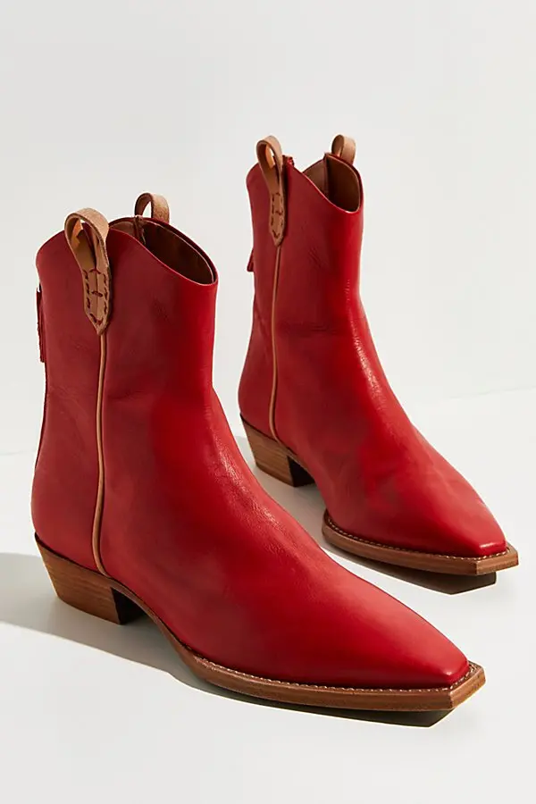 We The Free Wesley Ankle Boots - Red