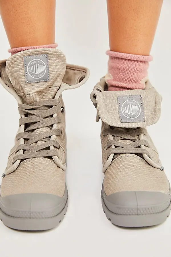 PALLADIUM Baggy High-top Lace-up Boots - Titanium