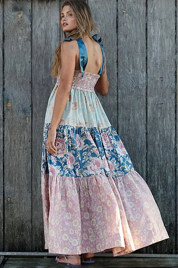 Free People Bluebell Maxi Dress - Antique Combo