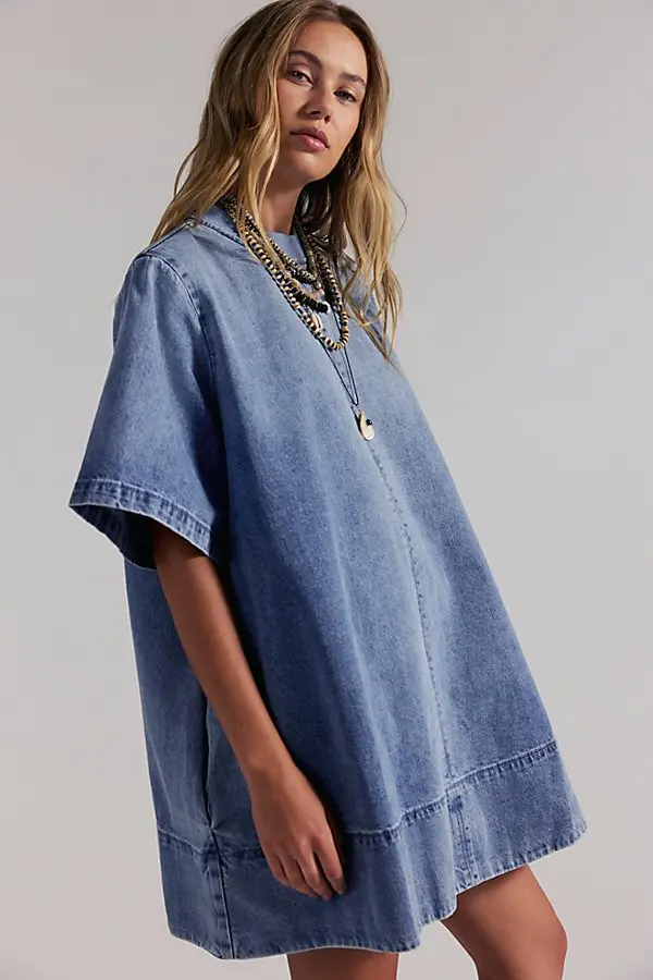 Free People Harlow Denim Mini Dress