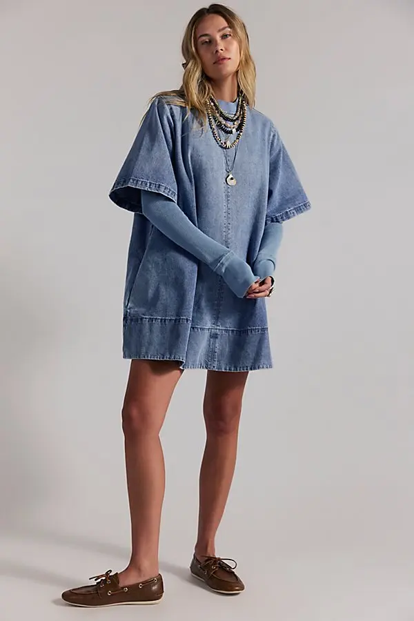 Free People Harlow Denim Mini Dress