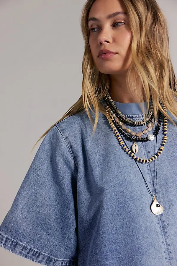 Free People Harlow Denim Mini Dress