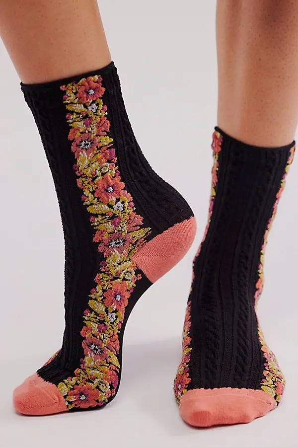 Free People Garden Brunch Crew Socks