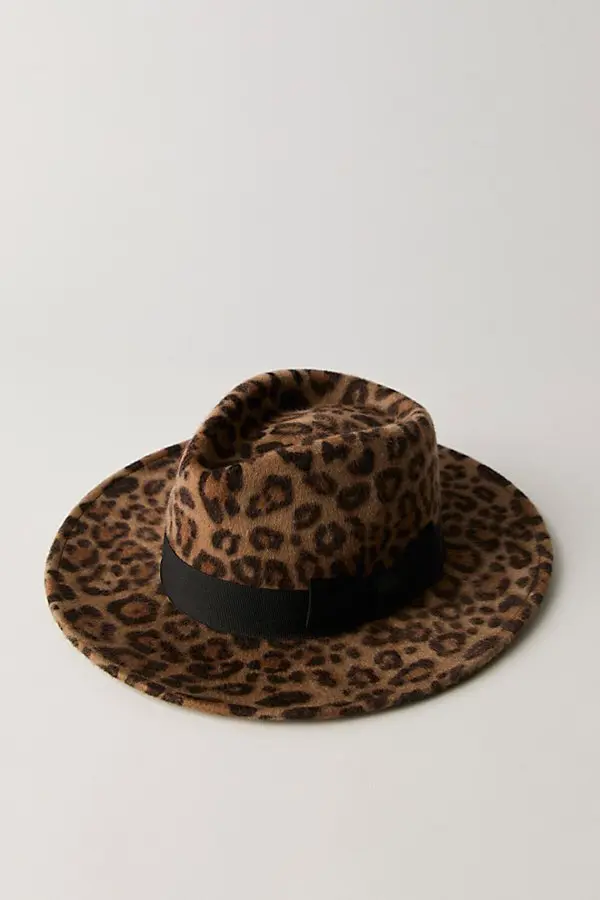 Free People Carmen Leopard Brim Hat
