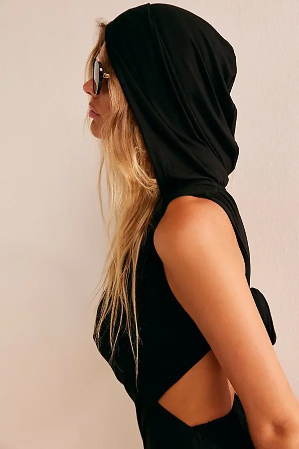 Free People Arca One-piece With Hooded Detail And Open Back Tie