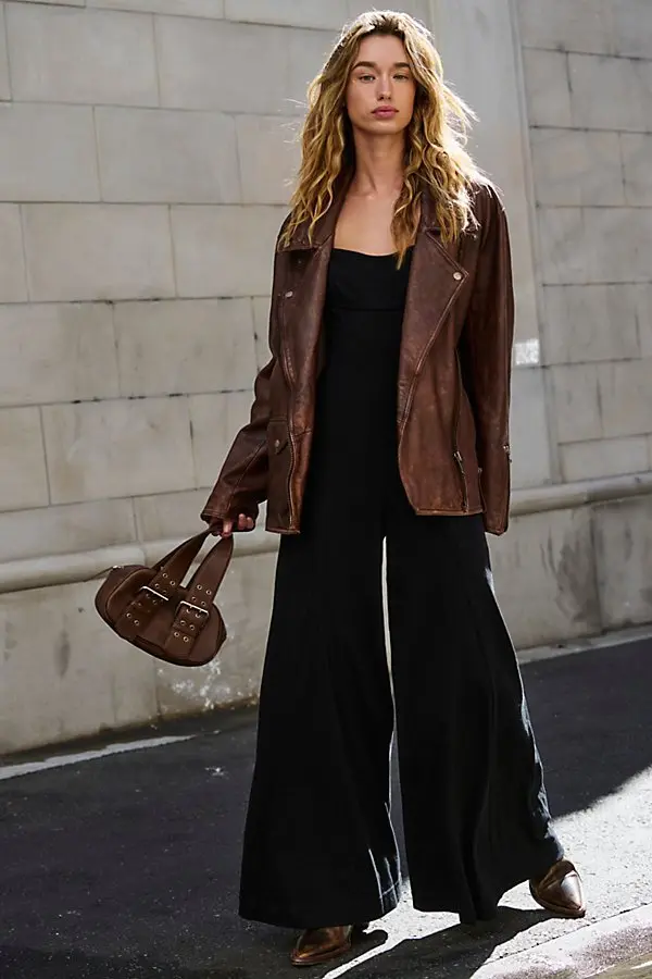 Free People Morey One-piece Jumpsuit With Sweetheart Neckline And Wide Leg