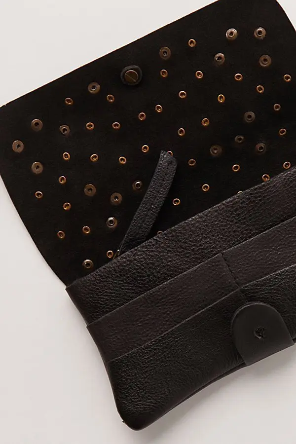 FP COLLECTION Studded Pulito Wallet