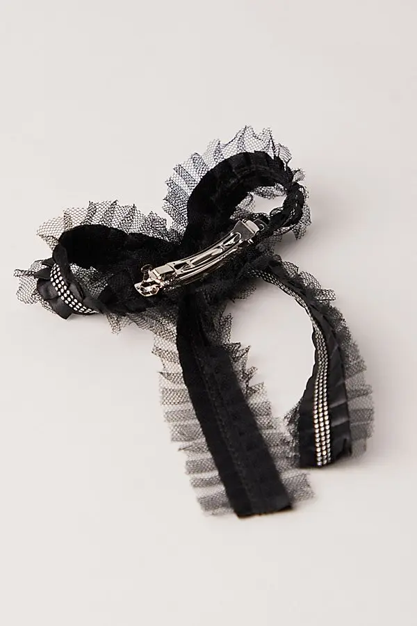 Free People Oversized Tulle Bow With Studded Detail