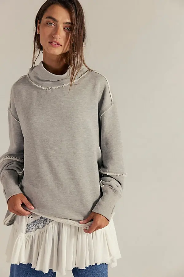 Free People Anna Turtleneck Sweatshirt