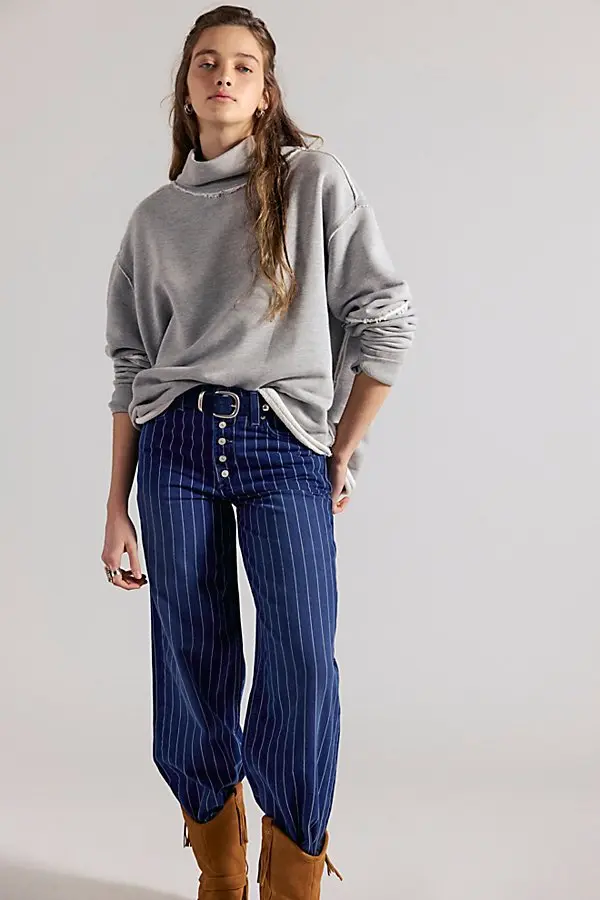 Free People Anna Turtleneck Sweatshirt