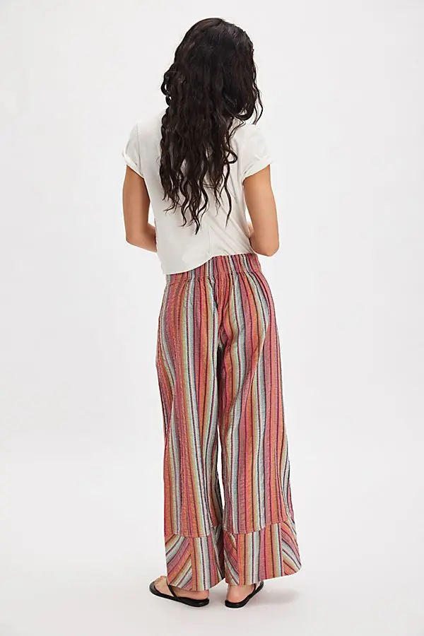 Free People Day's End Stripe Wide Leg Pants
