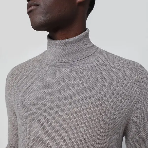 Tagliatore Wool Turtleneck Sweater - Beige