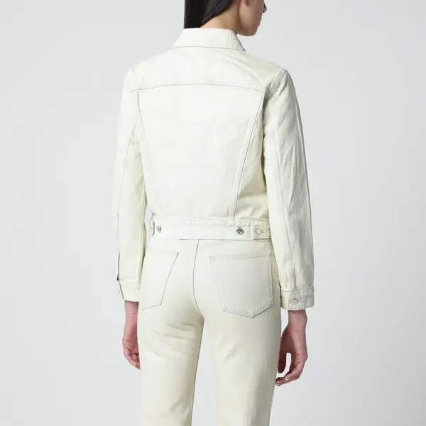 A.p.c. White Cotton Denim Jacket