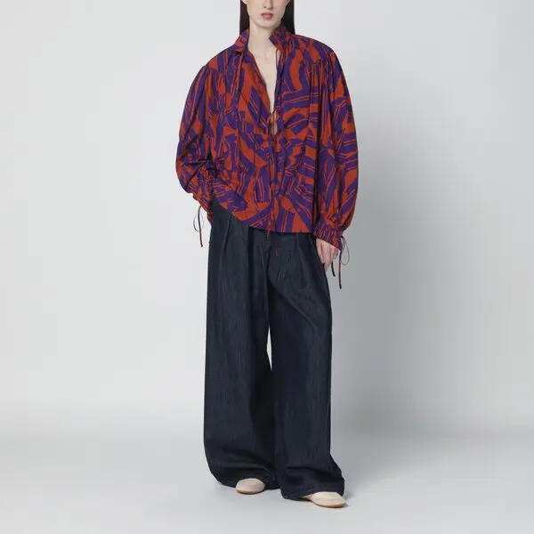Dries Van Noten Printed Cotton Poplin Shirt