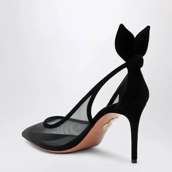 AQUAZZURA Bow-tie Mesh Pumps
