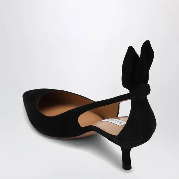 AQUAZZURA Suede Deneuve Pumps - Black