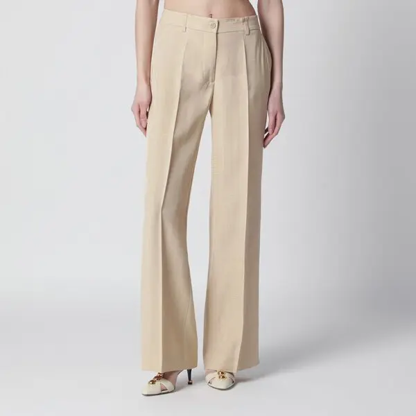 P.a.r.o.s.h Champagne Viscose Trousers