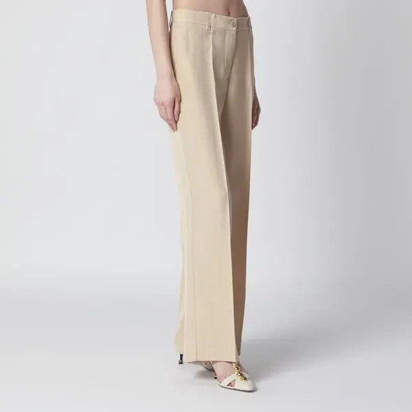 P.a.r.o.s.h Champagne Viscose Trousers