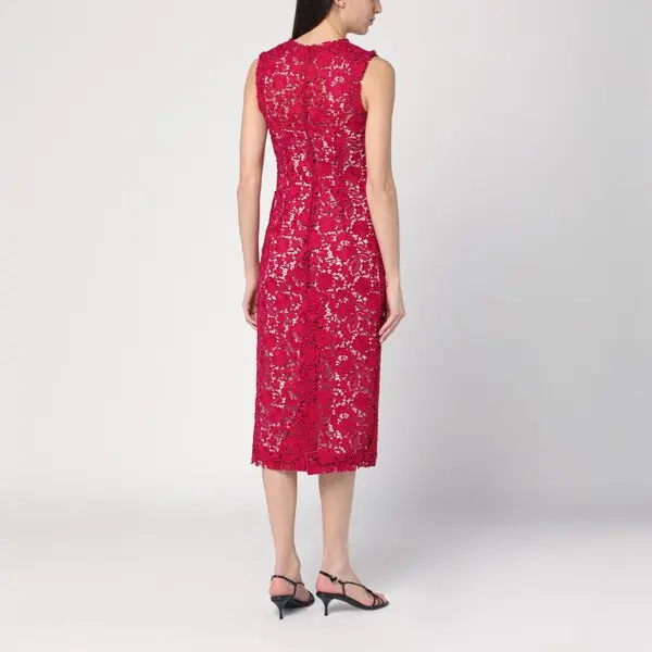 P.a.r.o.s.h Lace Midi Dress - Red