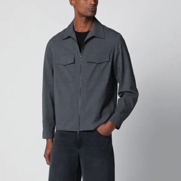 SANTANIELLO Wool-blend Zip-up Jacket