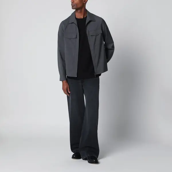 SANTANIELLO Wool-blend Zip-up Jacket