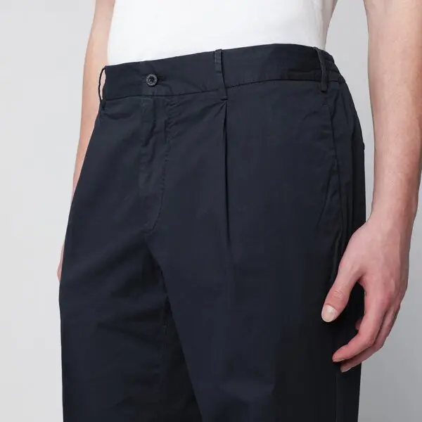 SANTANIELLO Tailored Cotton Blend Trousers