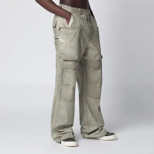 Rick Owens Sand Vintage-effect Cargo Trousers - Beige