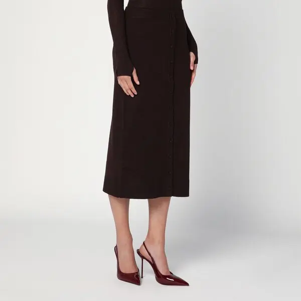 Victoria Beckham Midi Skirt In Wool Blend