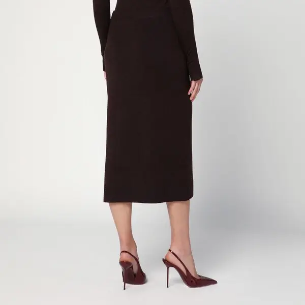 Victoria Beckham Midi Skirt In Wool Blend