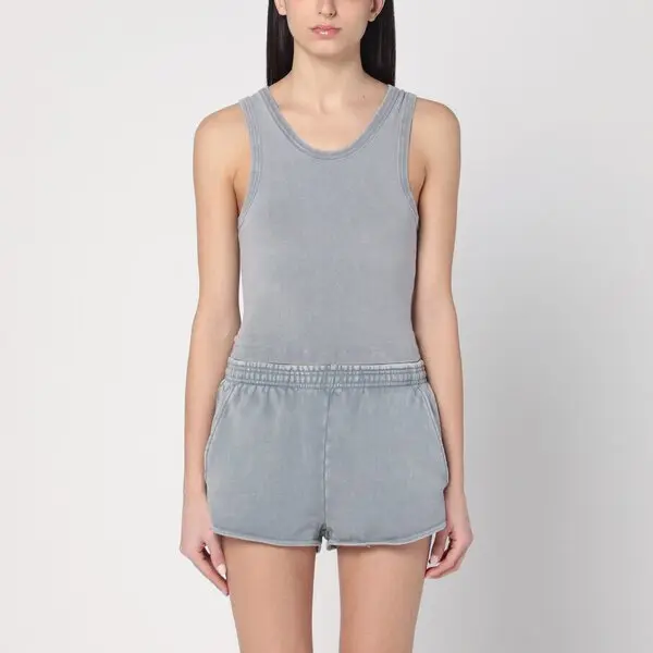 ENTIRE STUDIOS Ribbed Cotton Tank Top - Grey