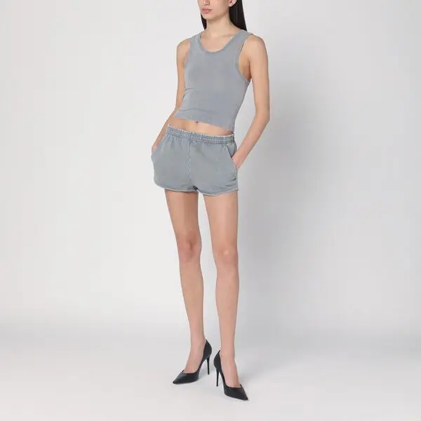 ENTIRE STUDIOS Ribbed Cotton Tank Top - Grey