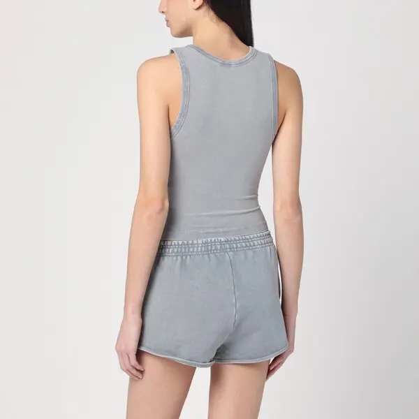 ENTIRE STUDIOS Ribbed Cotton Tank Top - Grey