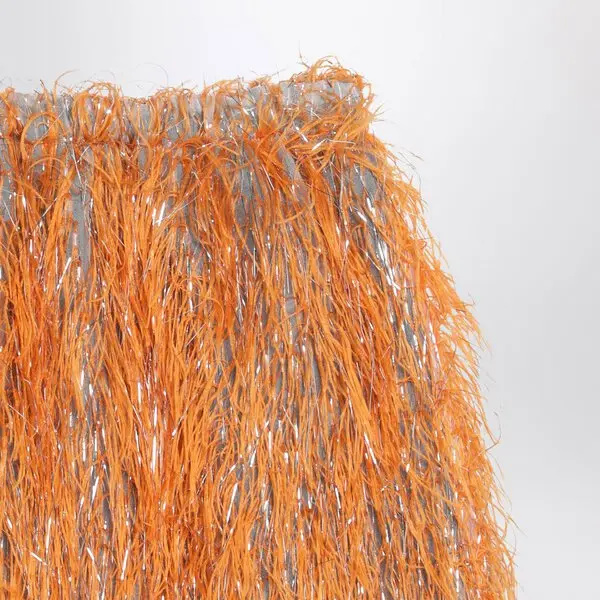 DOUUOD Feather Embellished Skirt - Multicolor