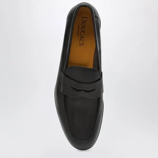 DOUCAL'S Leather Penny Loafers - Brown