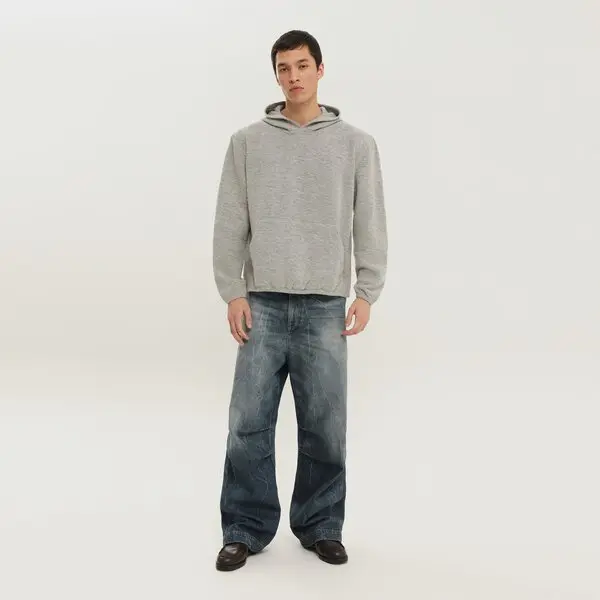 1989 STUDIO Ribbed Knit Hoodie