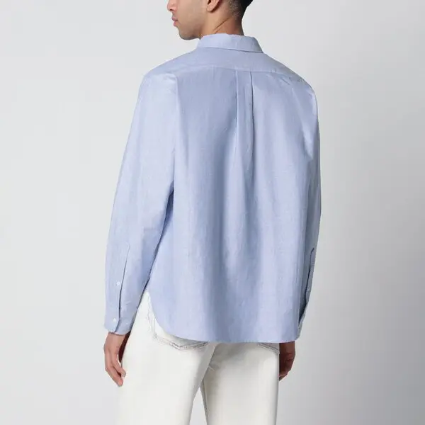 BRAIN DEAD Button-down Cotton Shirt - Light Blue
