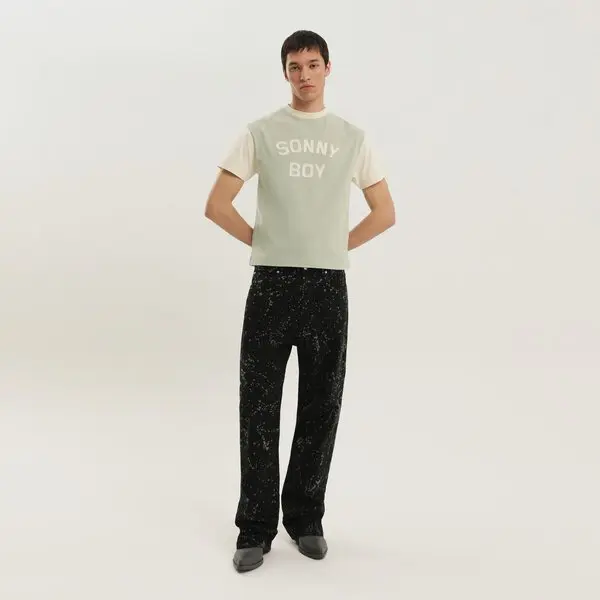 1989 STUDIO Rhodesian Spot Denim Trousers - Grey