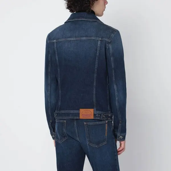 Dolce & Gabbana Cotton Denim Jacket With Light Wash