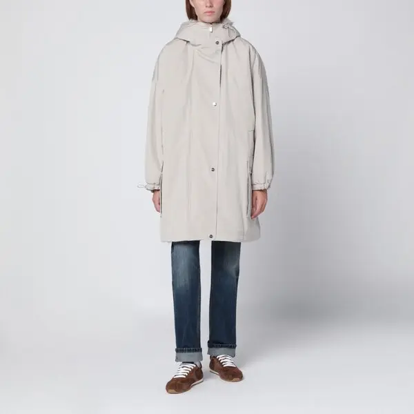 Max Mara Light Beige Cotton Blend Parka