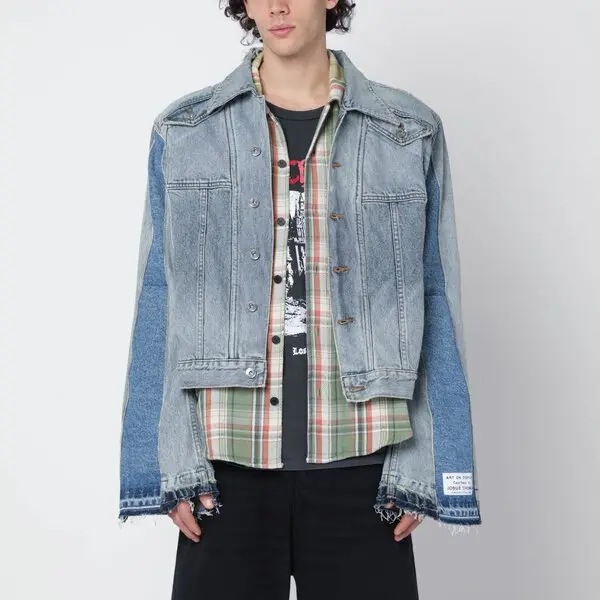 GALLERY DEPT. Indigo Denim Trucker Jacket With Contrasting Inserts