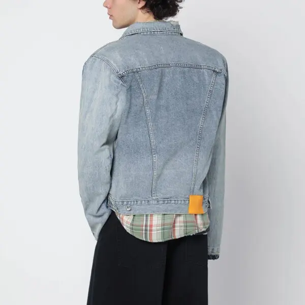 GALLERY DEPT. Indigo Denim Trucker Jacket With Contrasting Inserts