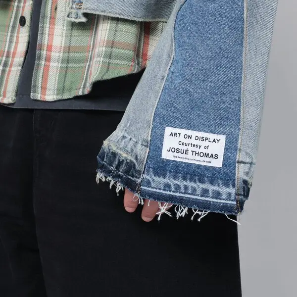 GALLERY DEPT. Indigo Denim Trucker Jacket With Contrasting Inserts