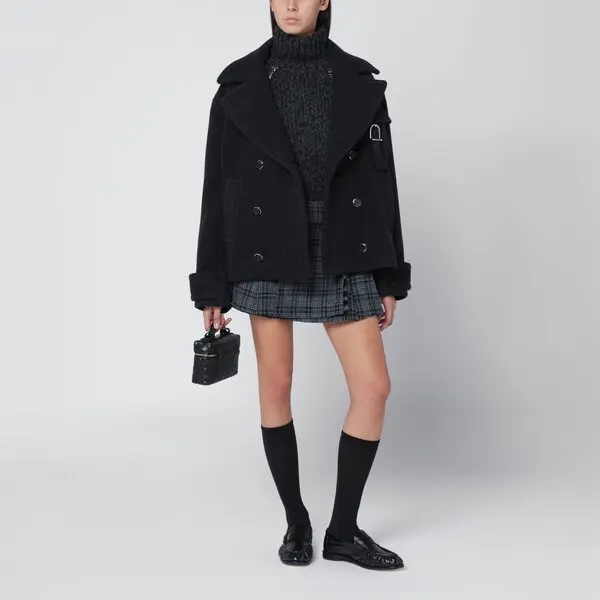 DURAZZI MILANO Dark Mélange Wool Coat - Grey